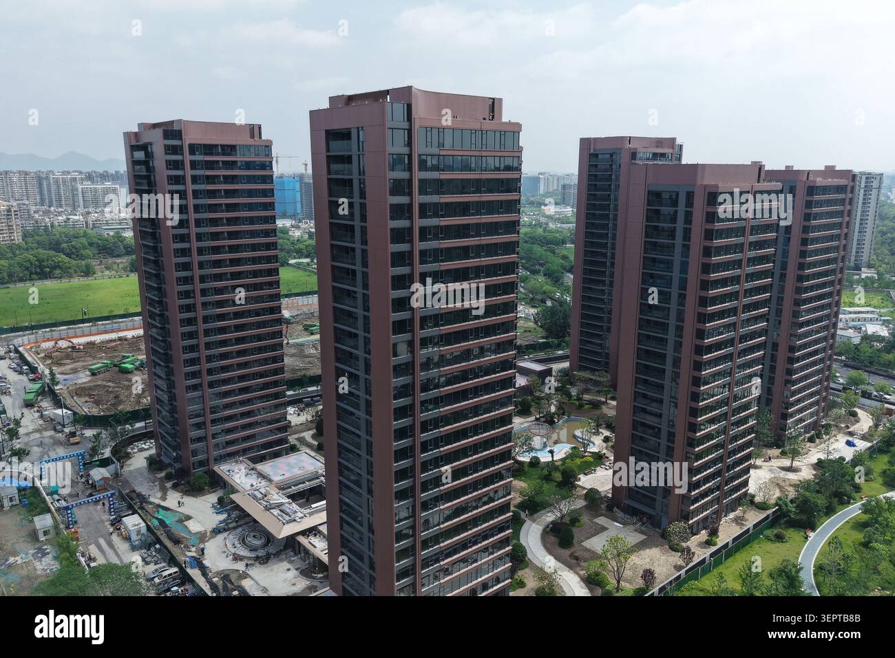 HANGZHOU, CHINA - JUNE 16, 2026 - A new residential complex under ...