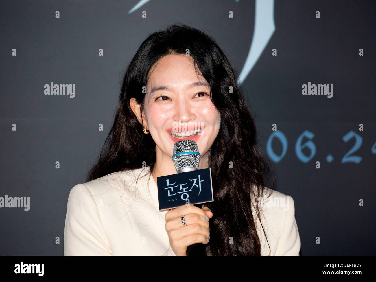 Shin Min-Ah, June 15, 2026 : Cast member Shin Min-Ah at a press ...