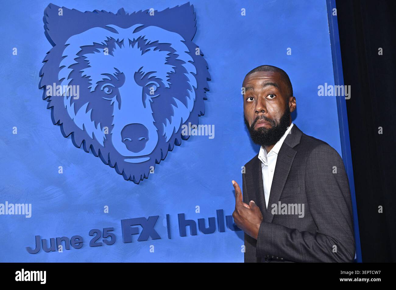 Corey Hendrix walking the red carpet during FX's 'The Bear' Final ...