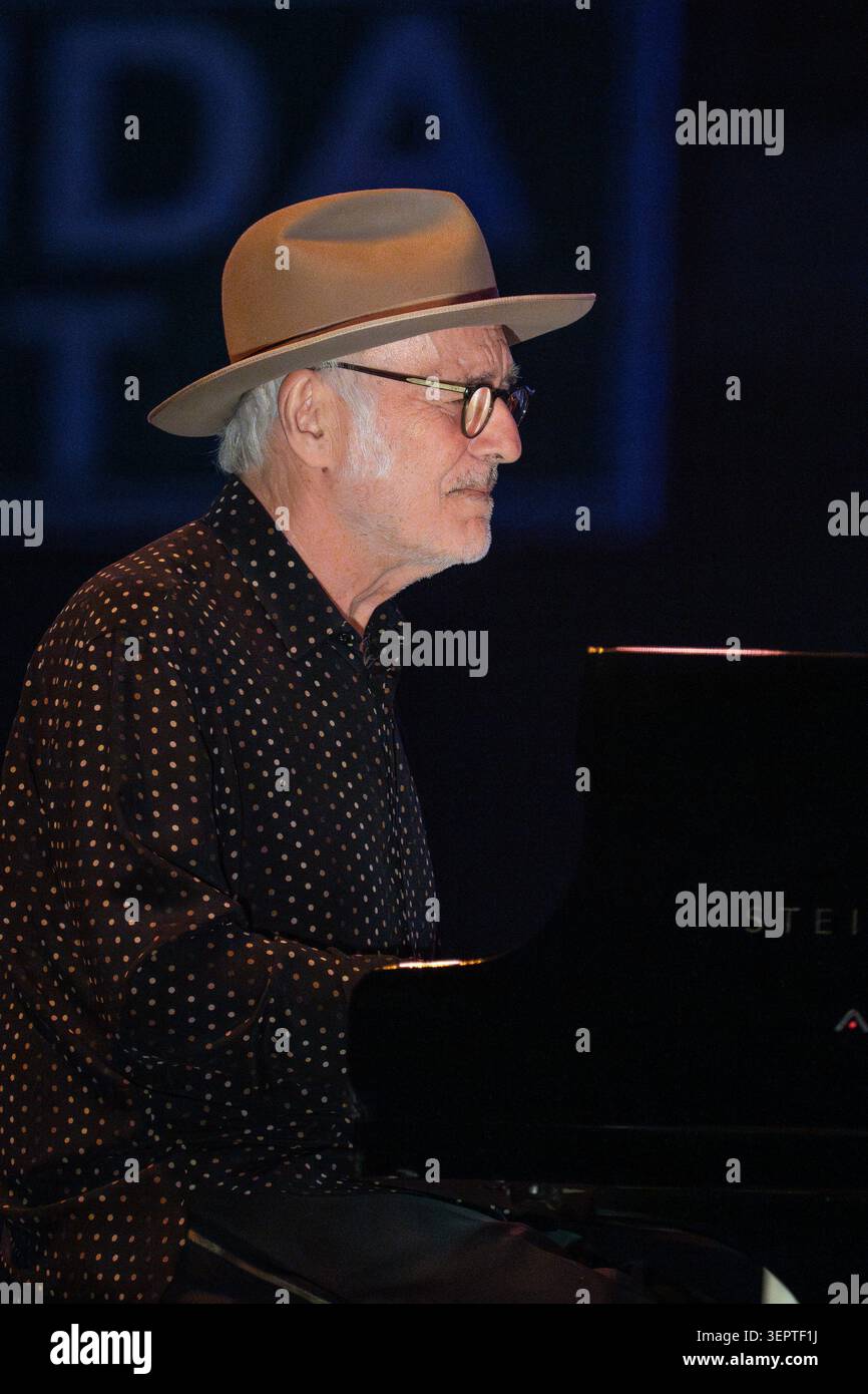 The pianist Ludovico Einaudi seen during his performance "The Summer ...