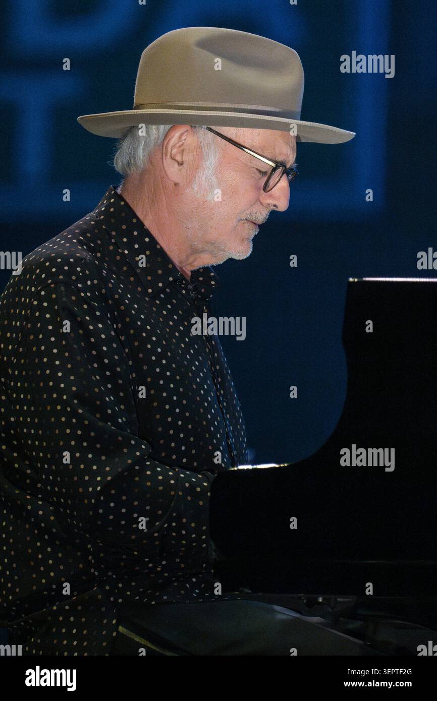 The pianist Ludovico Einaudi seen during his performance "The Summer ...