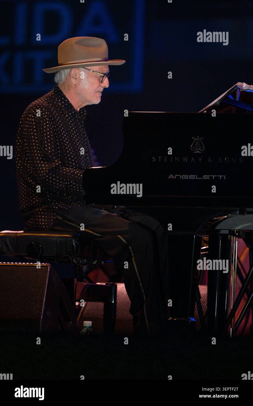 The pianist Ludovico Einaudi seen during his performance "The Summer ...