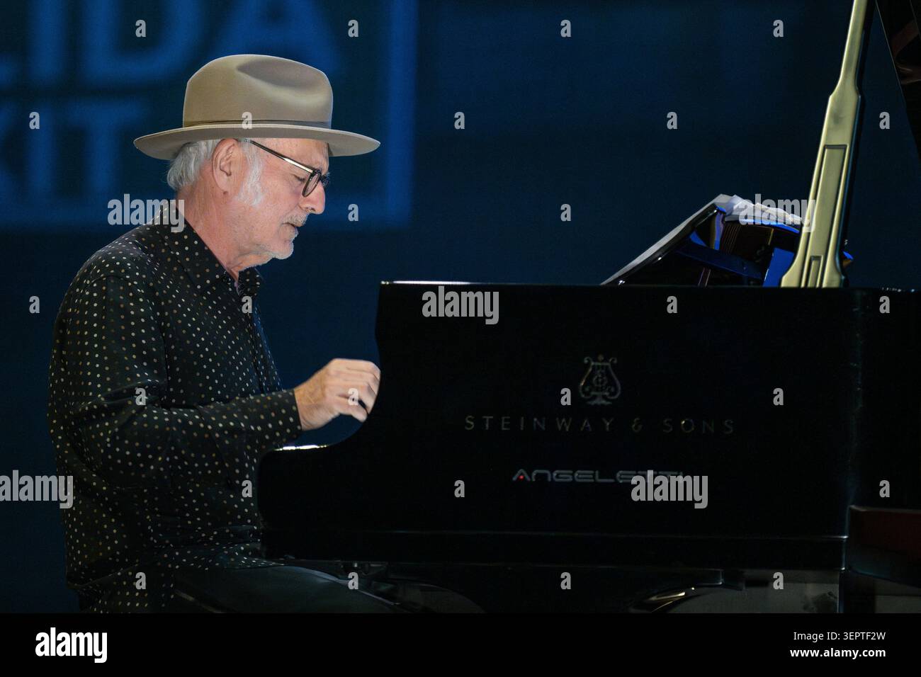 The pianist Ludovico Einaudi seen during his performance "The Summer ...