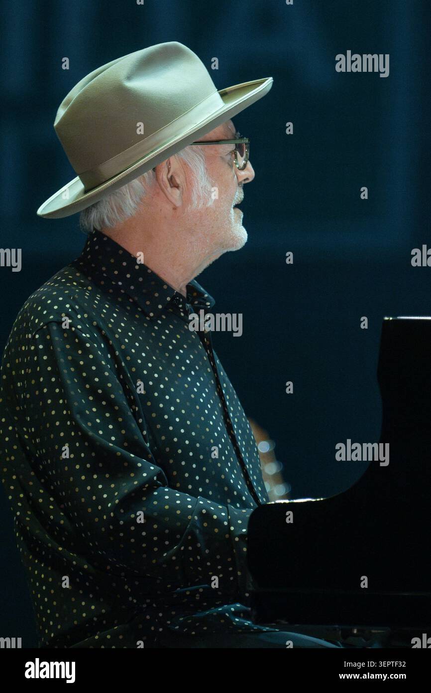 The pianist Ludovico Einaudi seen during his performance "The Summer ...