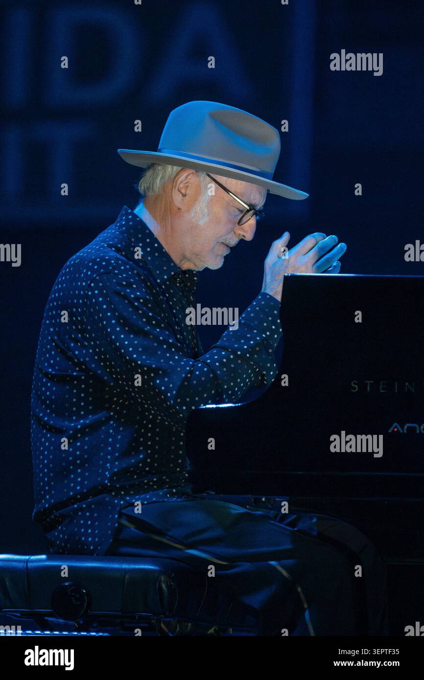 The pianist Ludovico Einaudi seen during his performance "The Summer ...