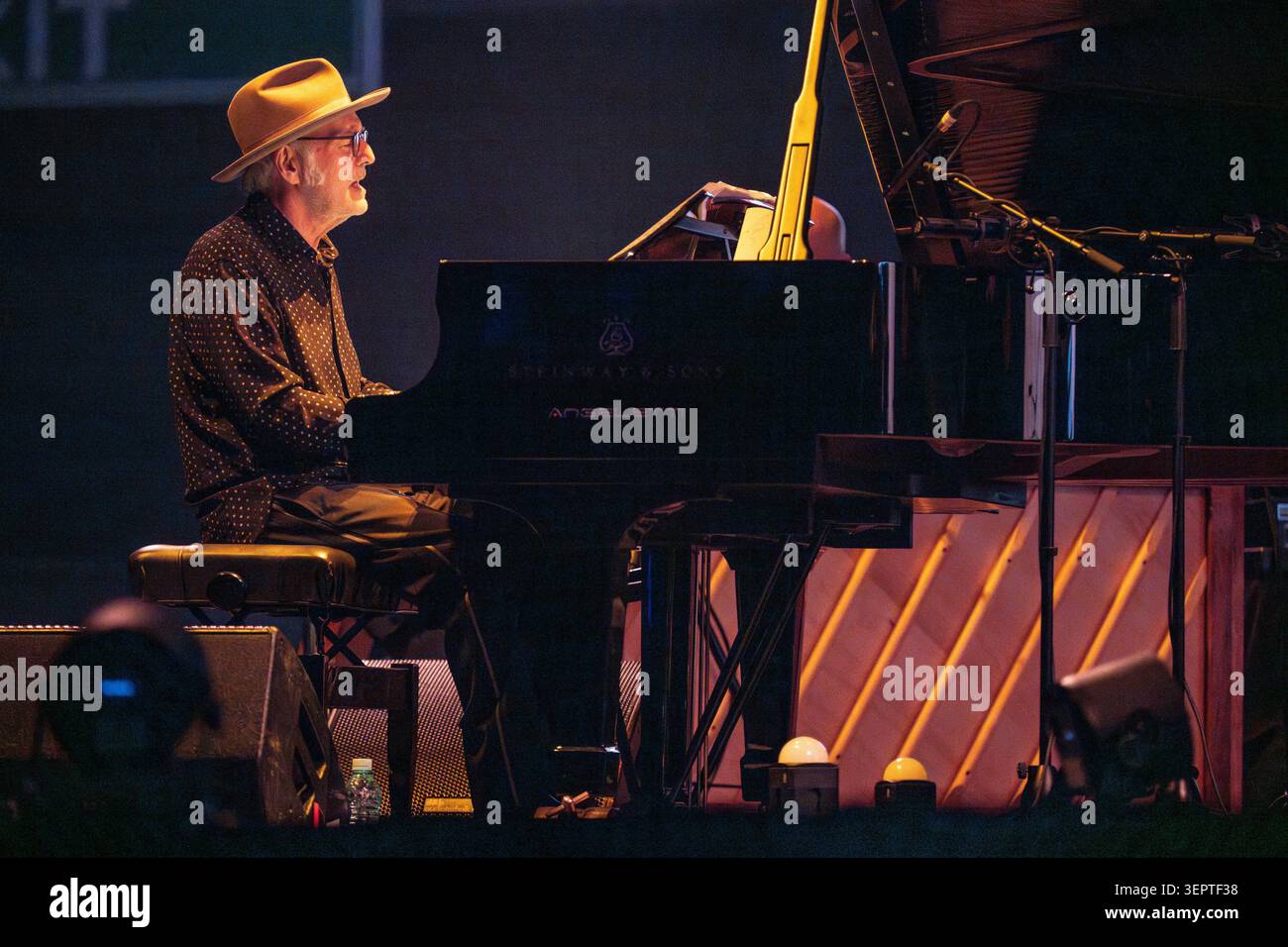 The pianist Ludovico Einaudi seen during his performance "The Summer ...