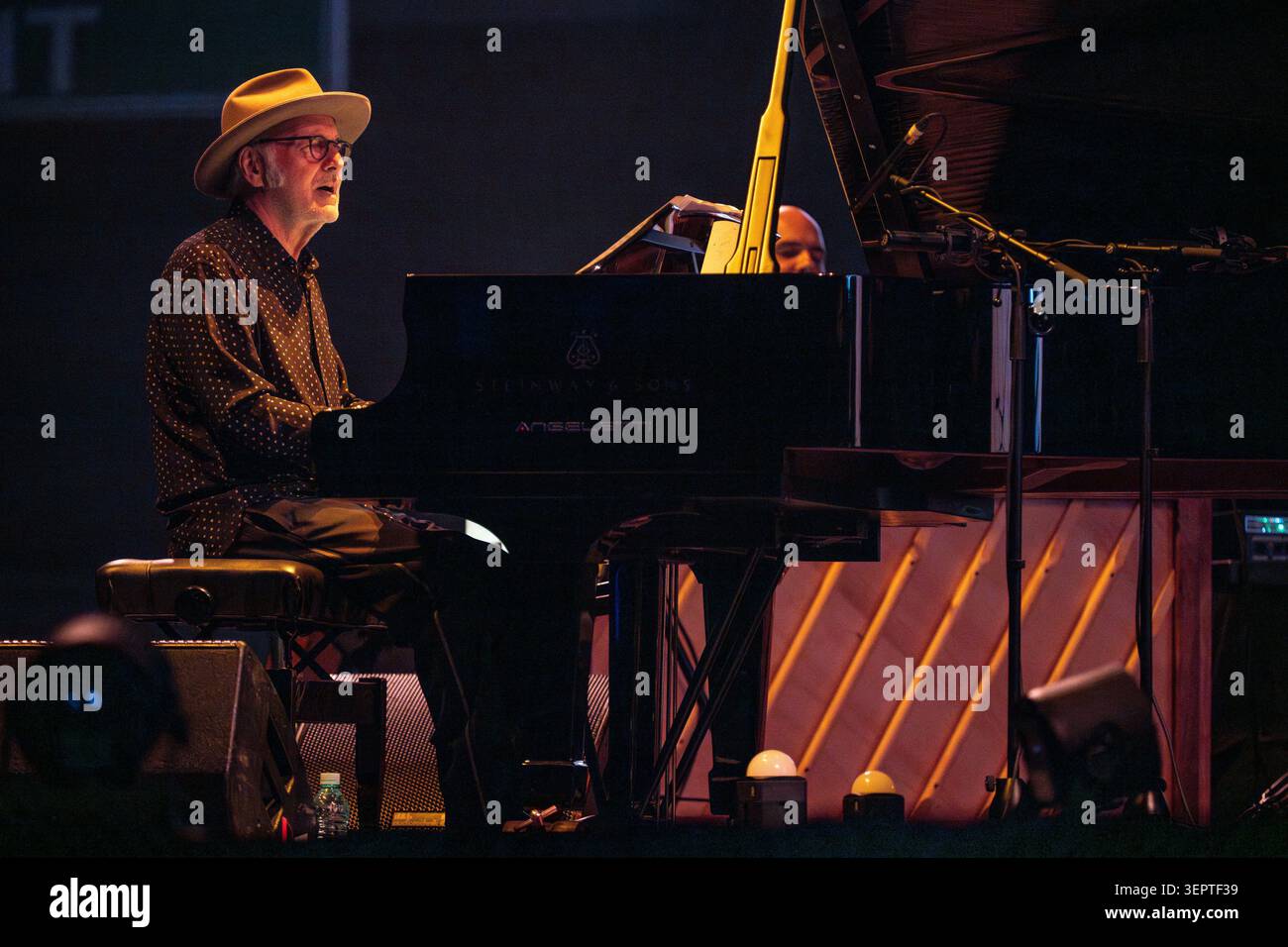 The pianist Ludovico Einaudi seen during his performance "The Summer ...