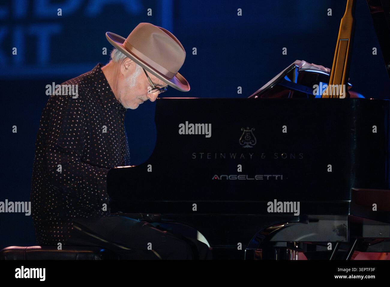 The pianist Ludovico Einaudi seen during his performance "The Summer ...