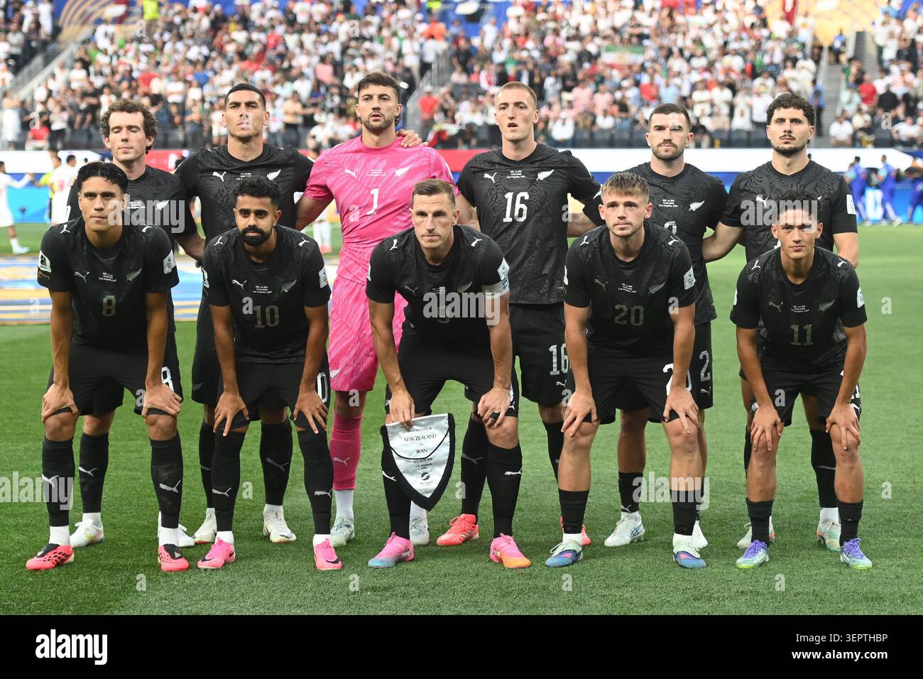 June 15, 2026: Team New Zealand before facing Iran in their match at ...