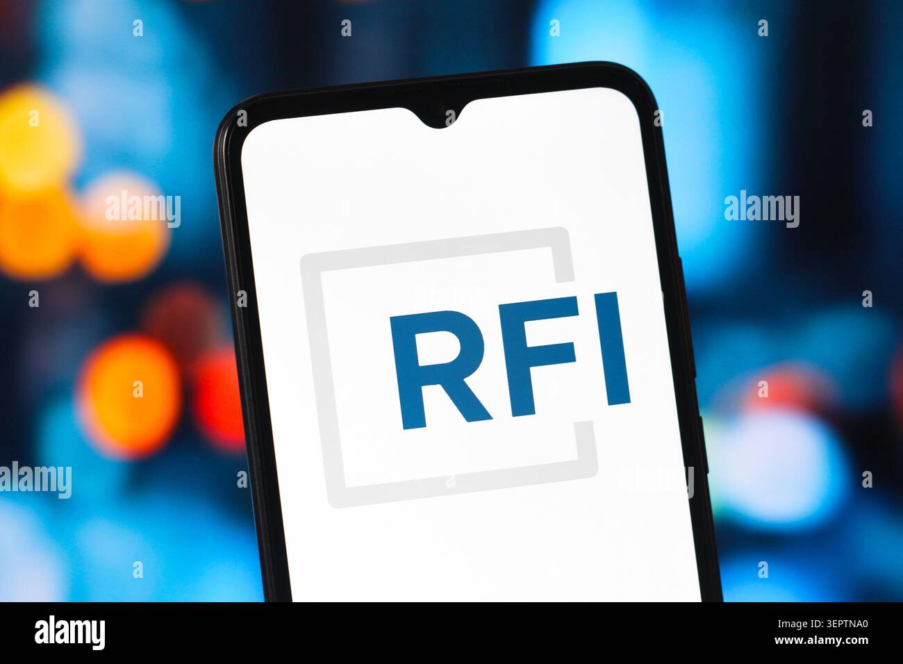 In this photo illustration, the RFI (RF Industries) logo is seen ...