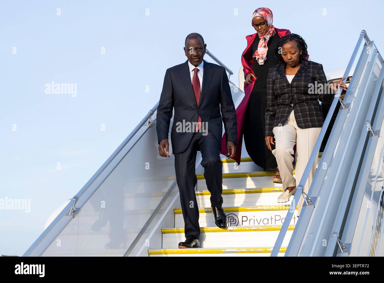 Kenya's President William Ruto, left, his wife Rachel Ruto, right, and ...