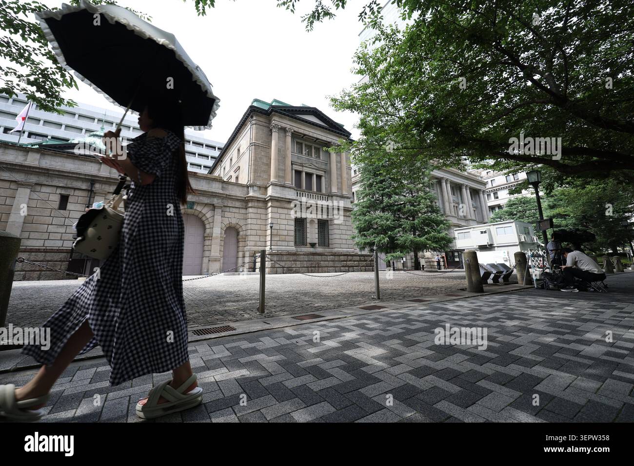 A picture shows the Bank of Japan Tokyo Head Office in Chuo Ward, Tokyo ...