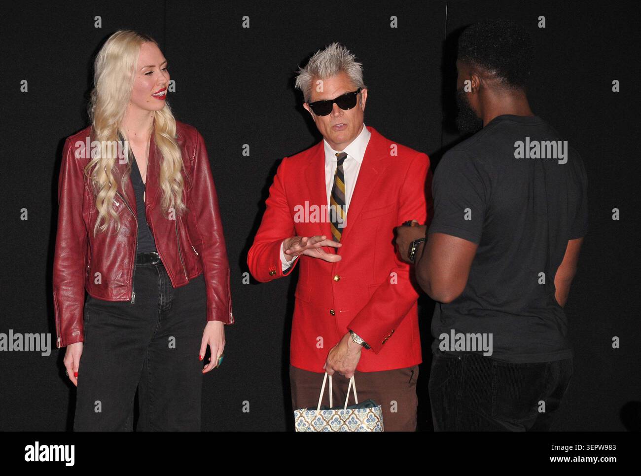 Ellie Buckley and Johnny Knoxville and Ross Garshong at the "Jackass ...