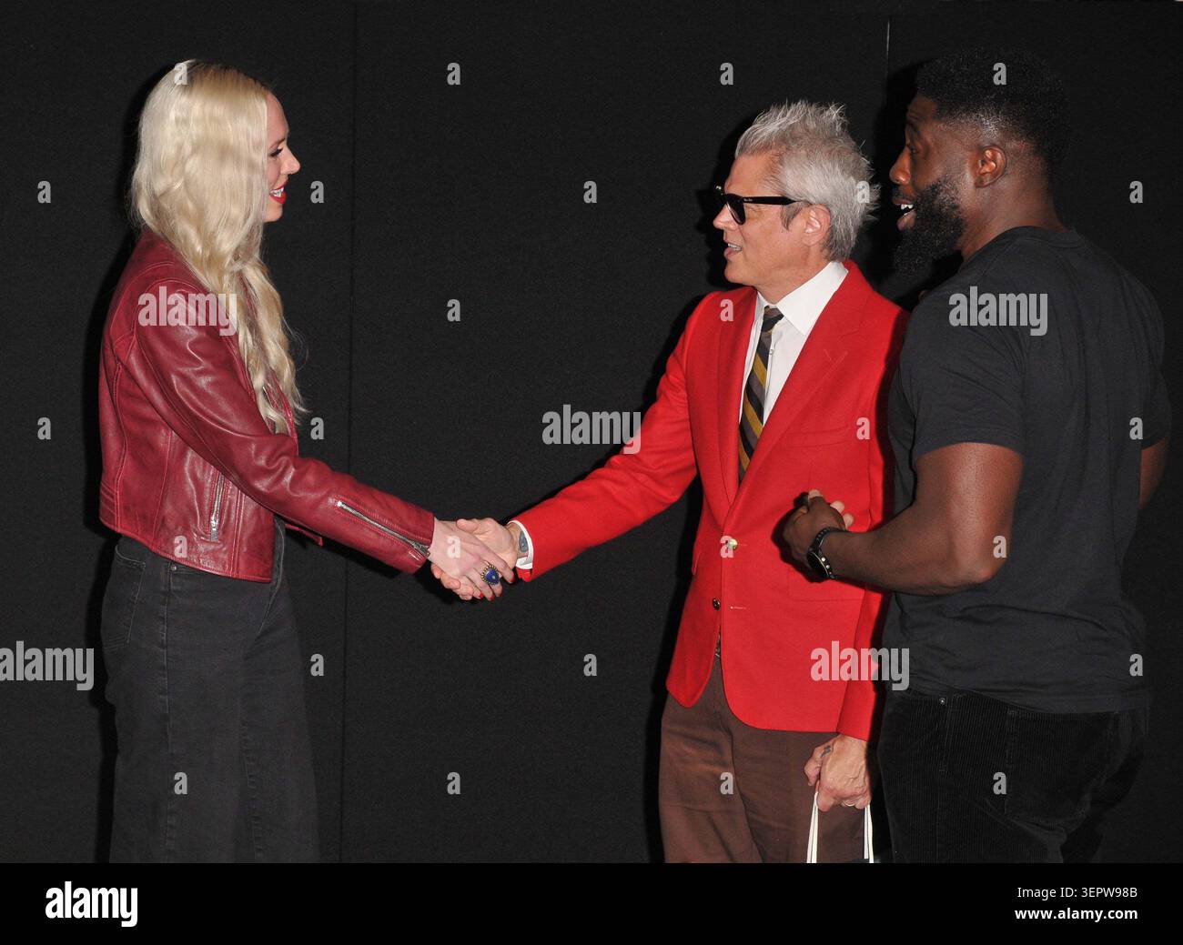 Ellie Buckley and Johnny Knoxville and Ross Garshong at the "Jackass ...