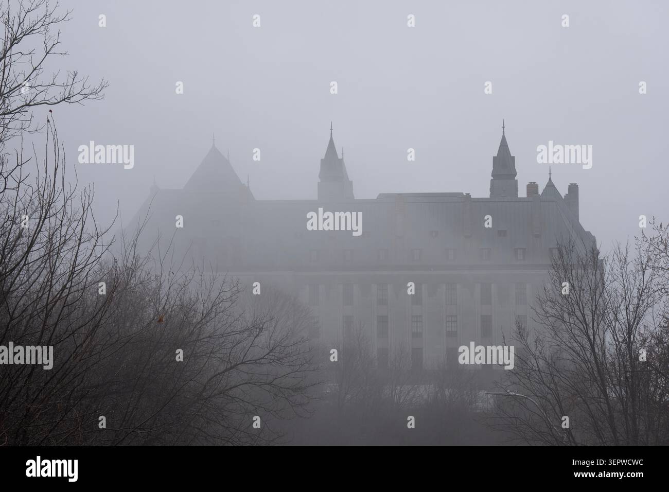 The Supreme Court is seen on a foggy day in Ottawa on Thursday, April ...