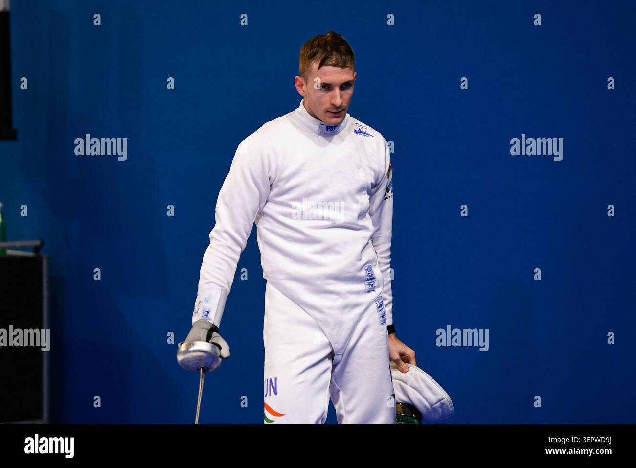 Tibor ANDRASFI of Hungary during 2026 European Fencing Championships ...