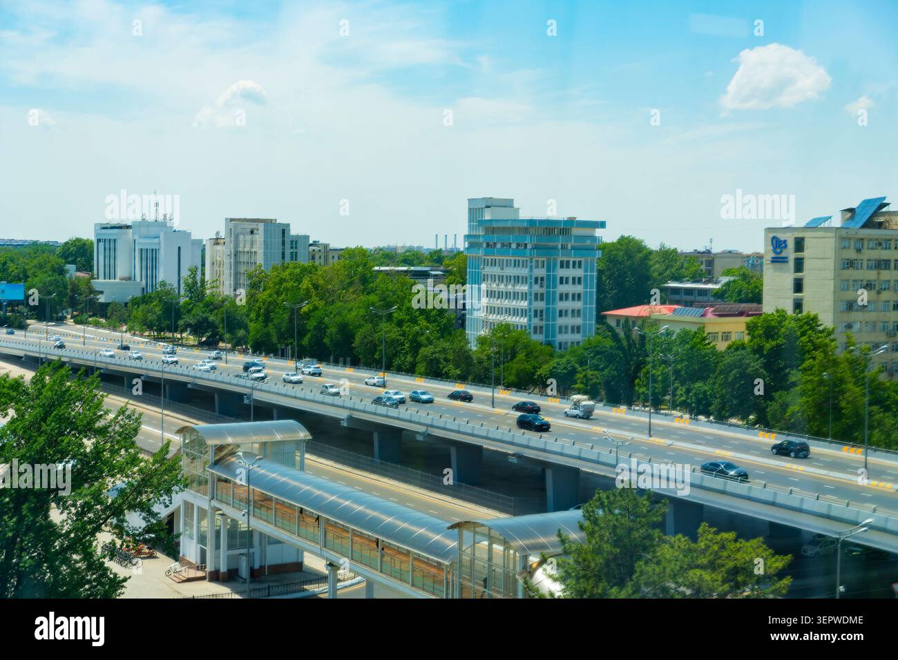 Tashkent, Uzbekistan, May 27, 2026: View of urban highway traffic and ...