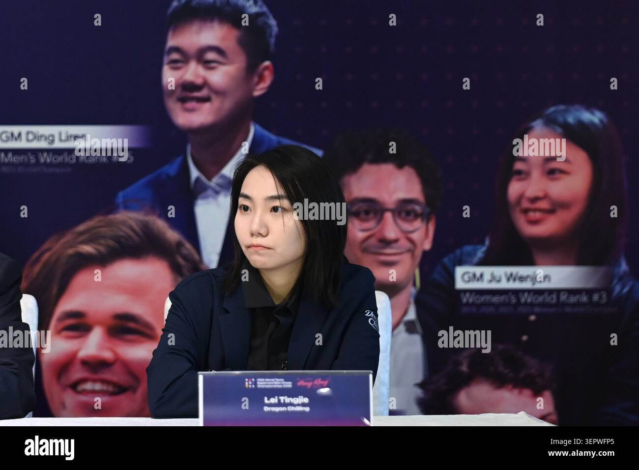 Lei Tingjie, a Chinese player attending FIDE World Team Rapid and Blitz ...