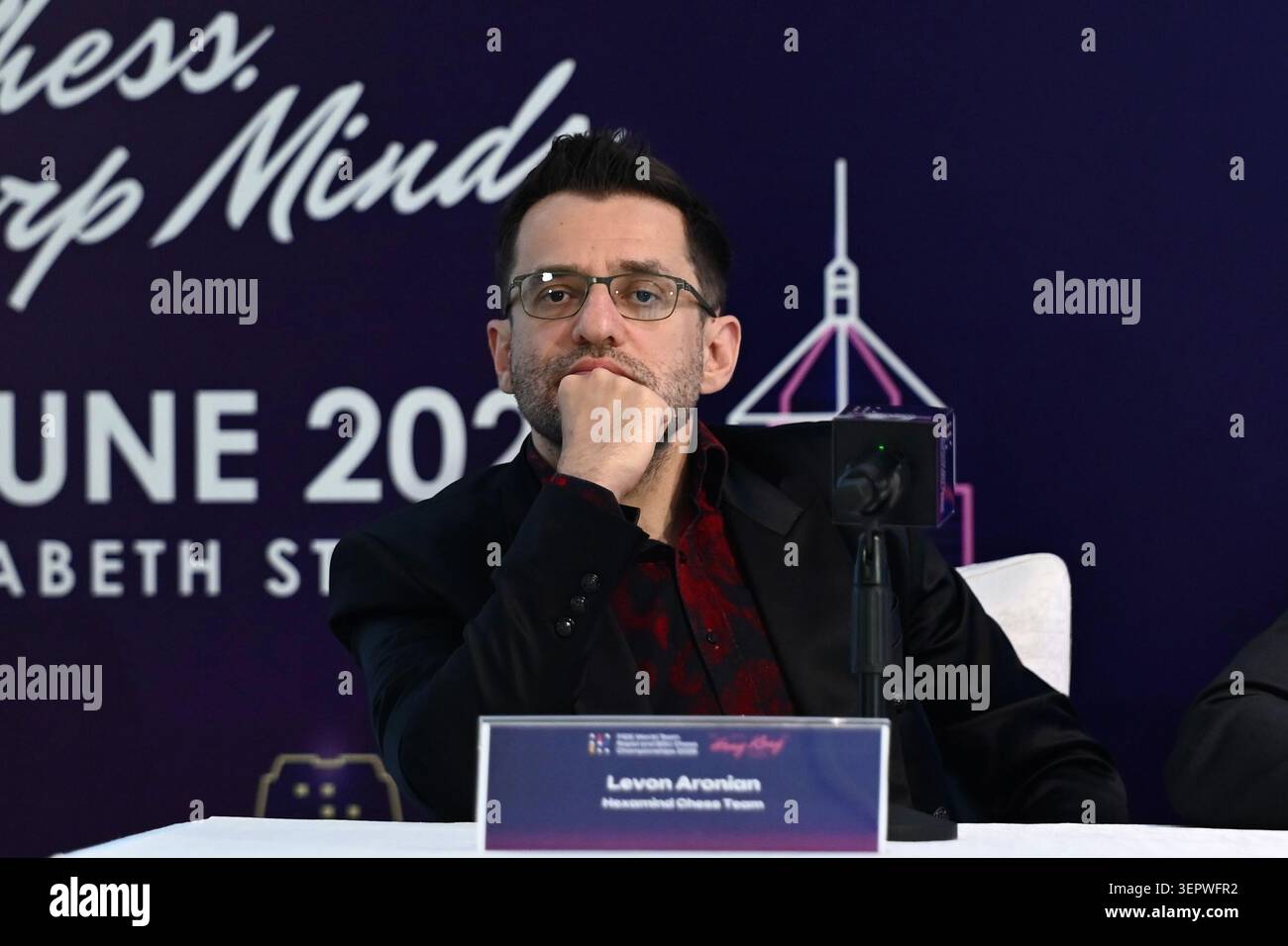 Levon Aronian, a chess player attending FIDE World Team Rapid and Blitz ...