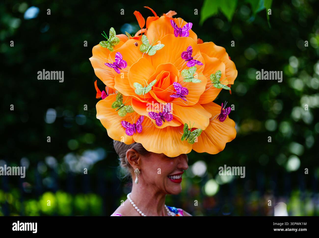 A racegoer during day one of Royal Ascot at Ascot Racecourse Berkshire ...