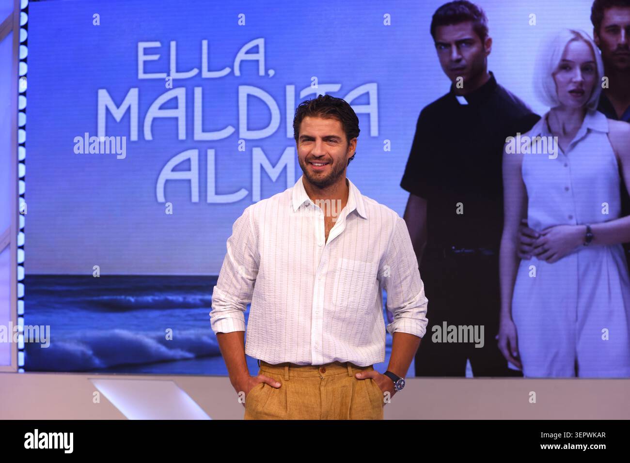 Actor Maxi Iglesias poses for the media during the launch of the series ...