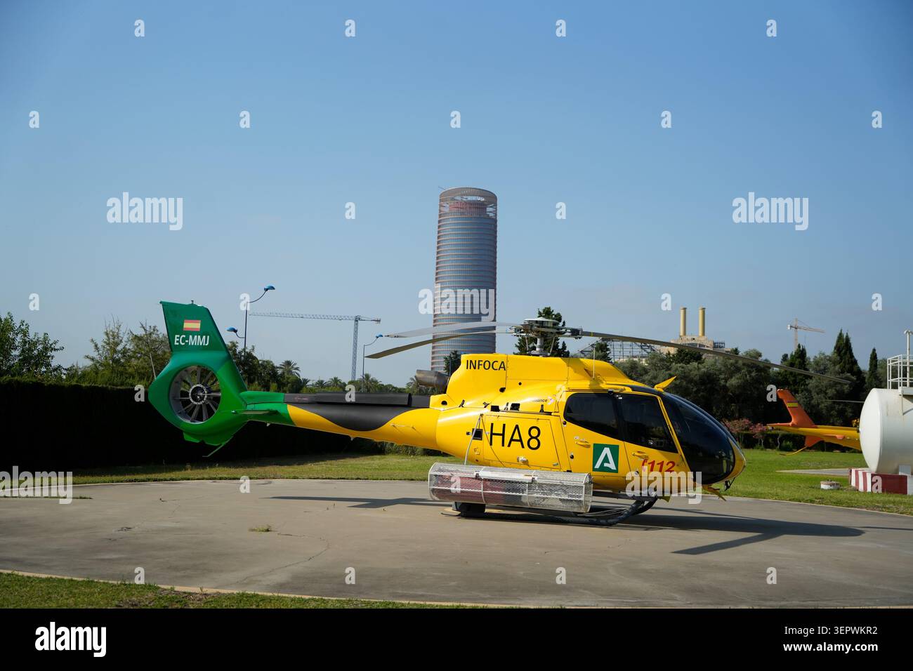 Helicopter included in the Infoca 2026 Plan. 16 June 2026 in Seville ...
