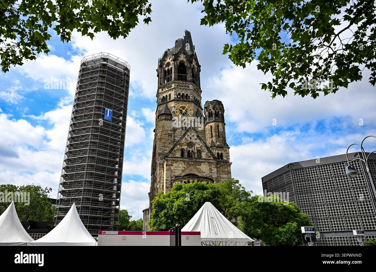 16 June 2026, Berlin: The Kaiser Wilhelm Memorial Church is part of a ...