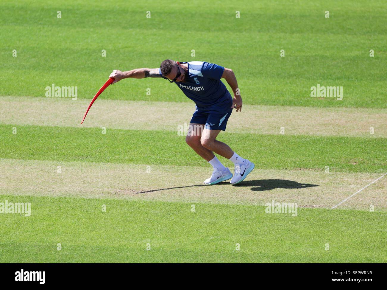 England head coach Brendon McCullum during a nets session at The Kia ...
