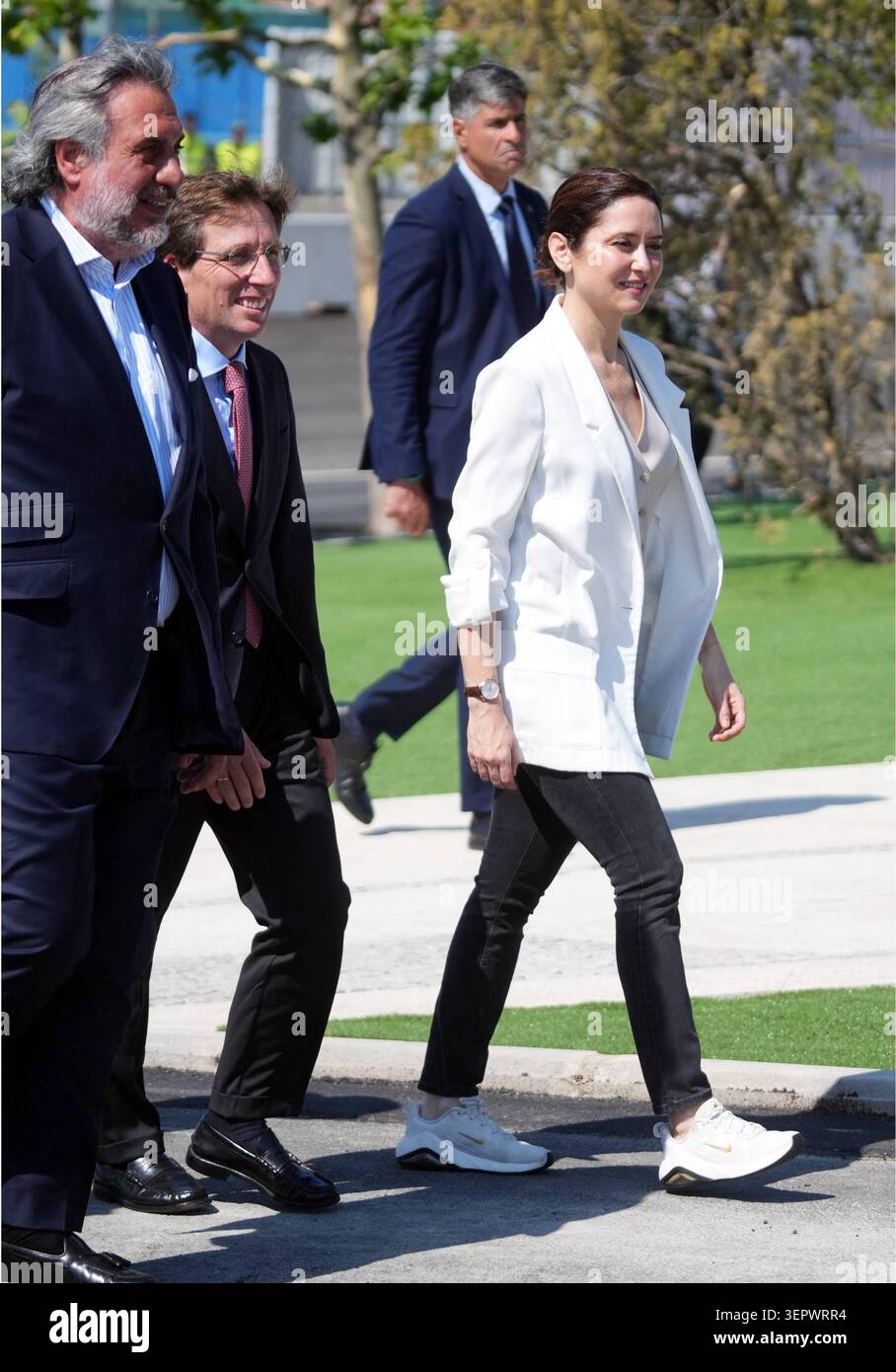 Isabel Diaz Ayuso, Jose Luis Martinez-Almeida, Carlos Sainz and Carlos ...