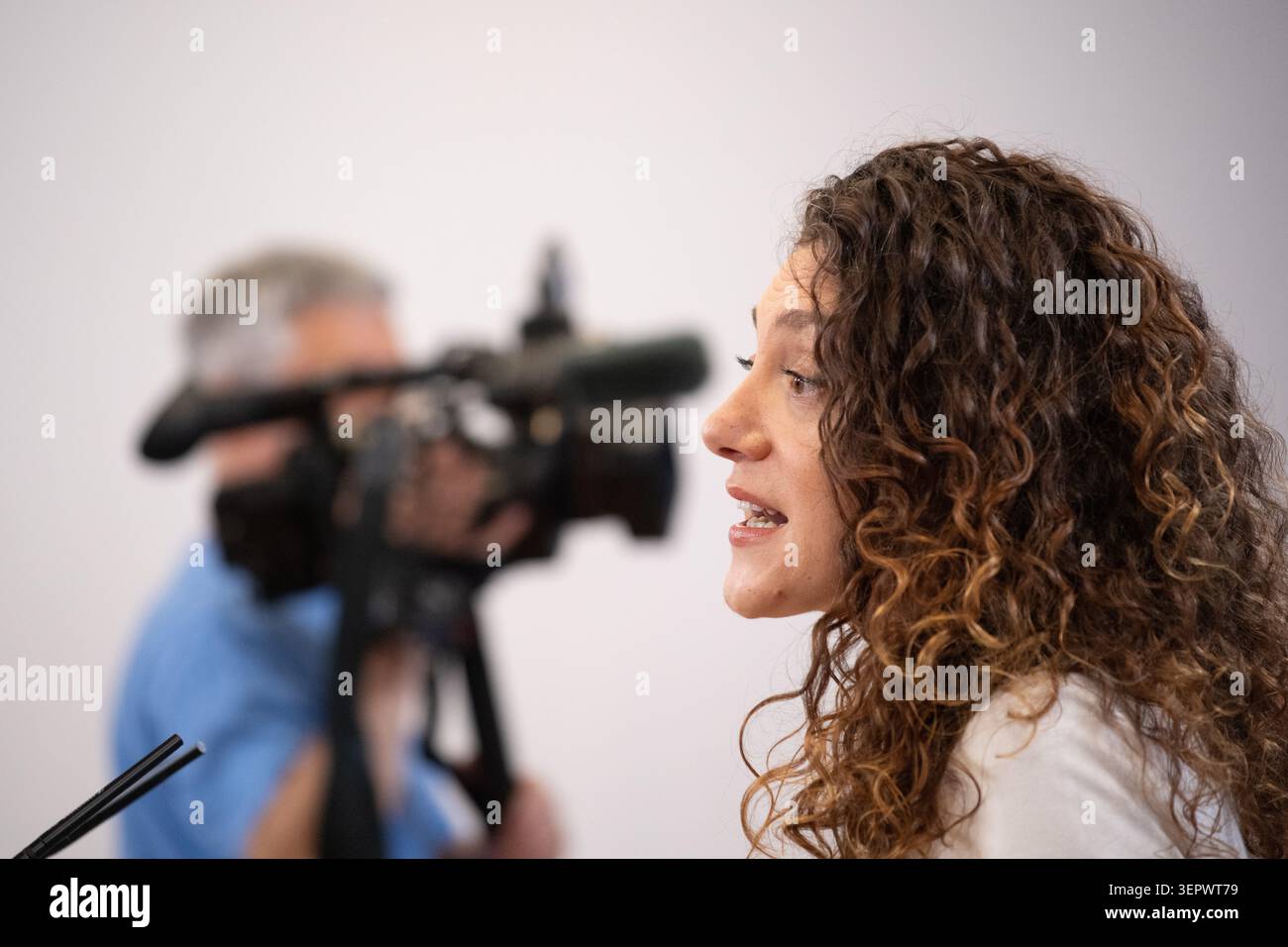 Sumar MP Aina Vidal during a press conference at the Congress of ...