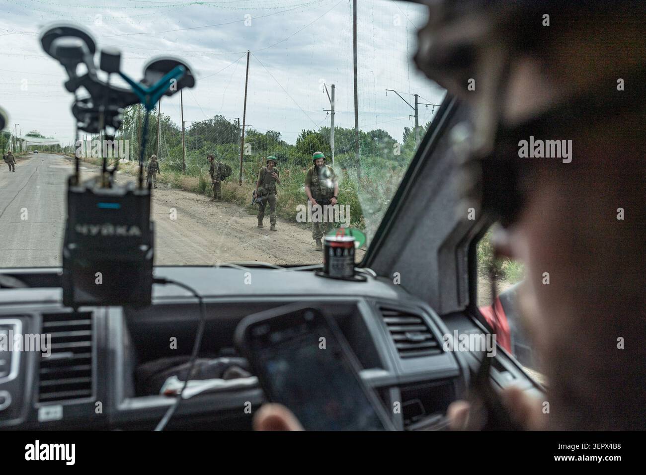 Druzhkivka, Ukraine. 15th June, 2026. Ukrainian soldiers seen walking ...