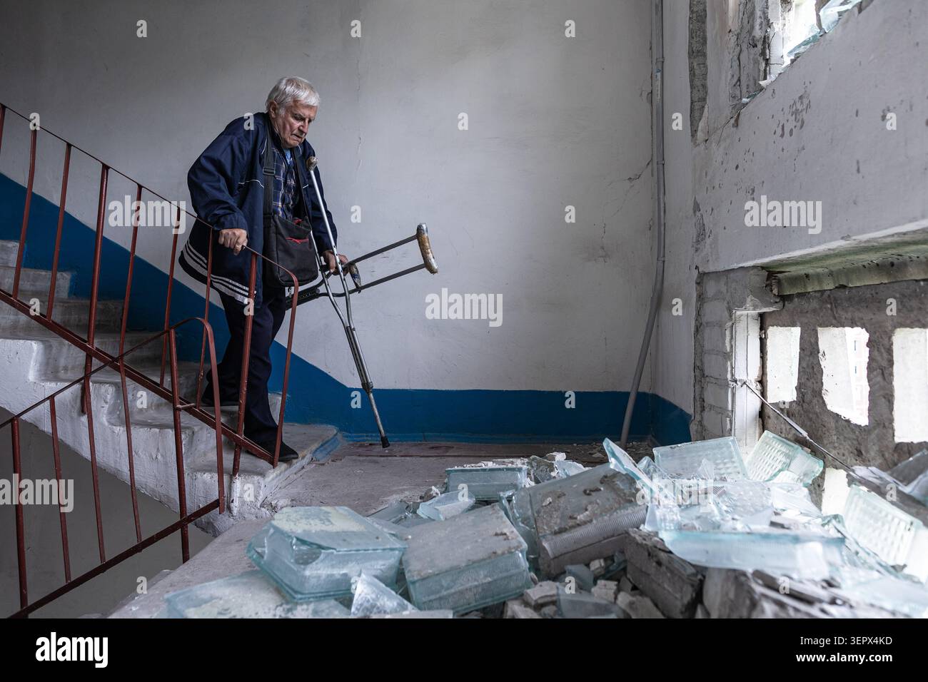 Druzhkivka, Ukraine. 15th June, 2026. A man seen walking down the ...