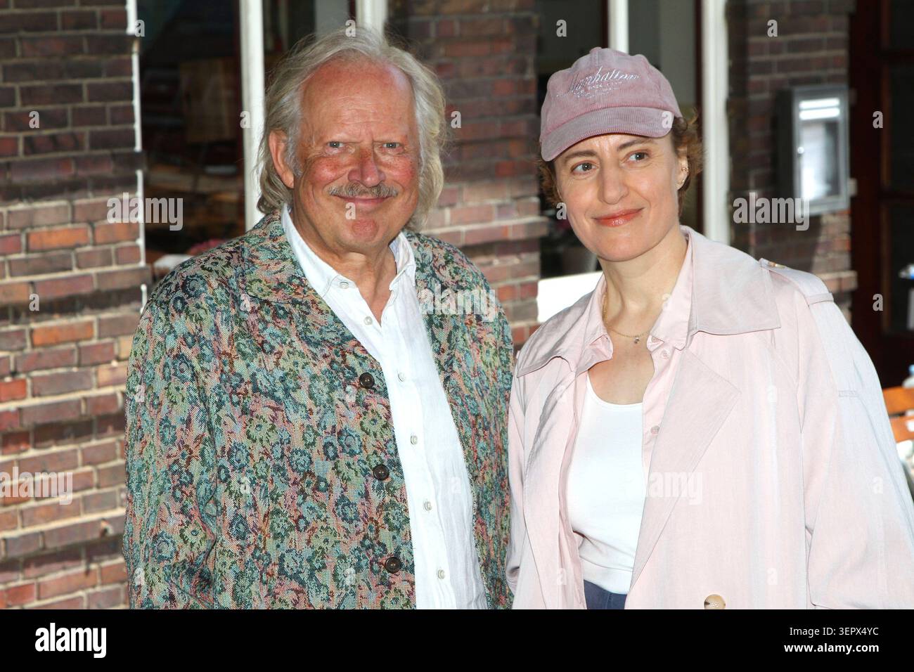Axel Milberg and Maren Eggert attend a set visit of NDR movie „Risotto ...