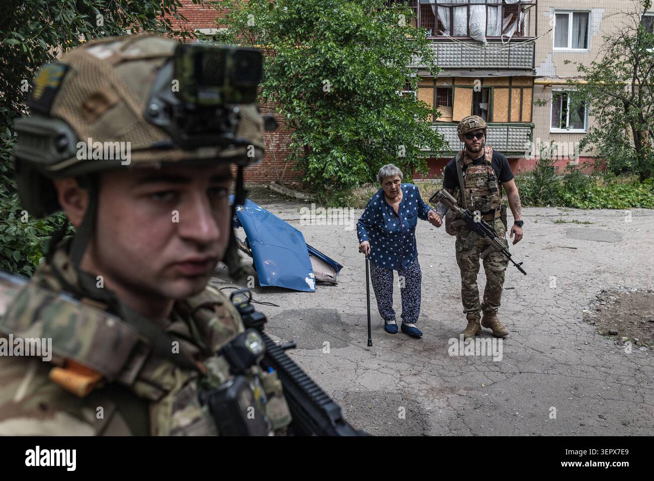 Druzhkivka, Ukraine. 15th June, 2026. The Ukrainian police unit ‘White ...