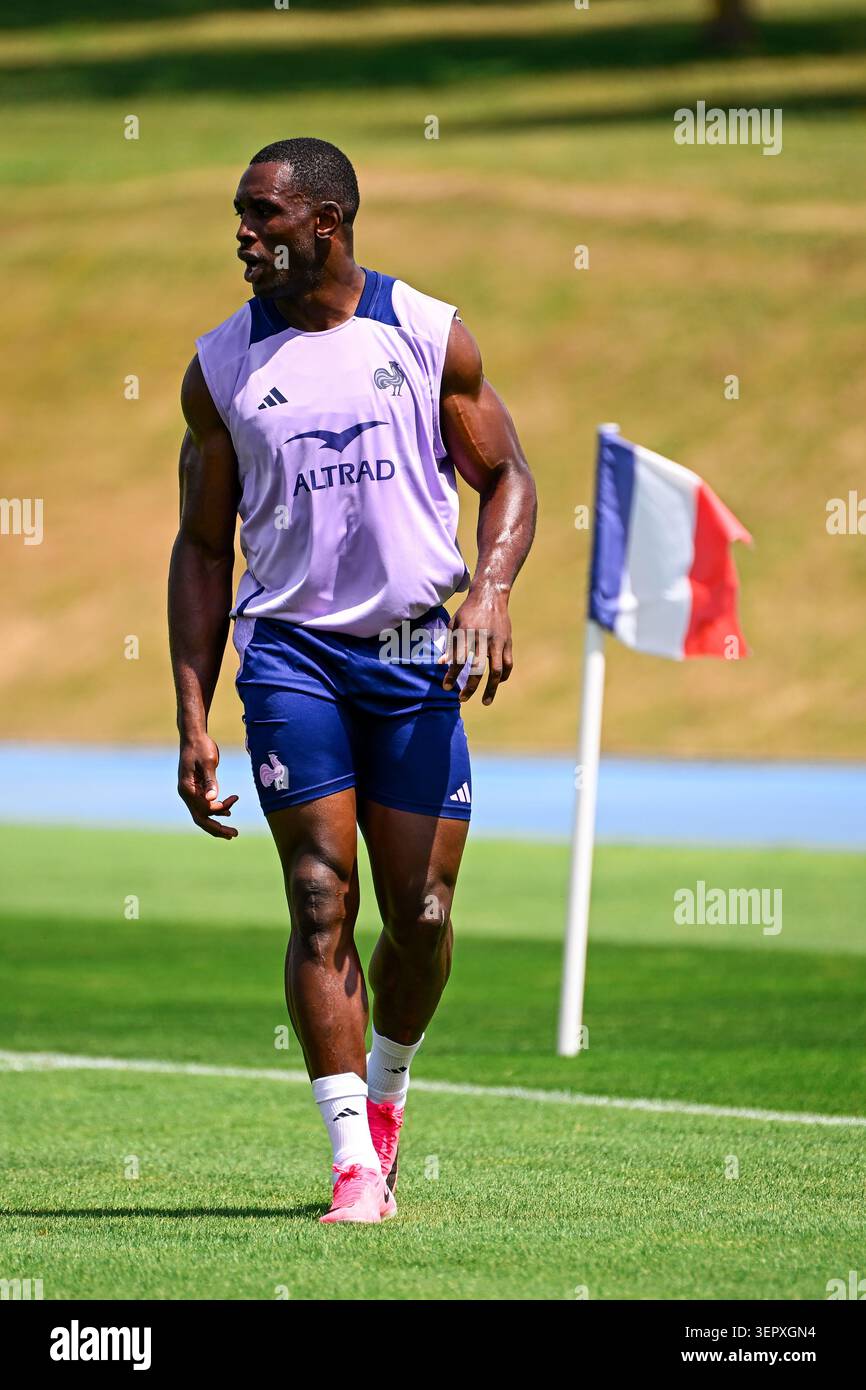 Christian AMBADIANG of France during the training session of France ...