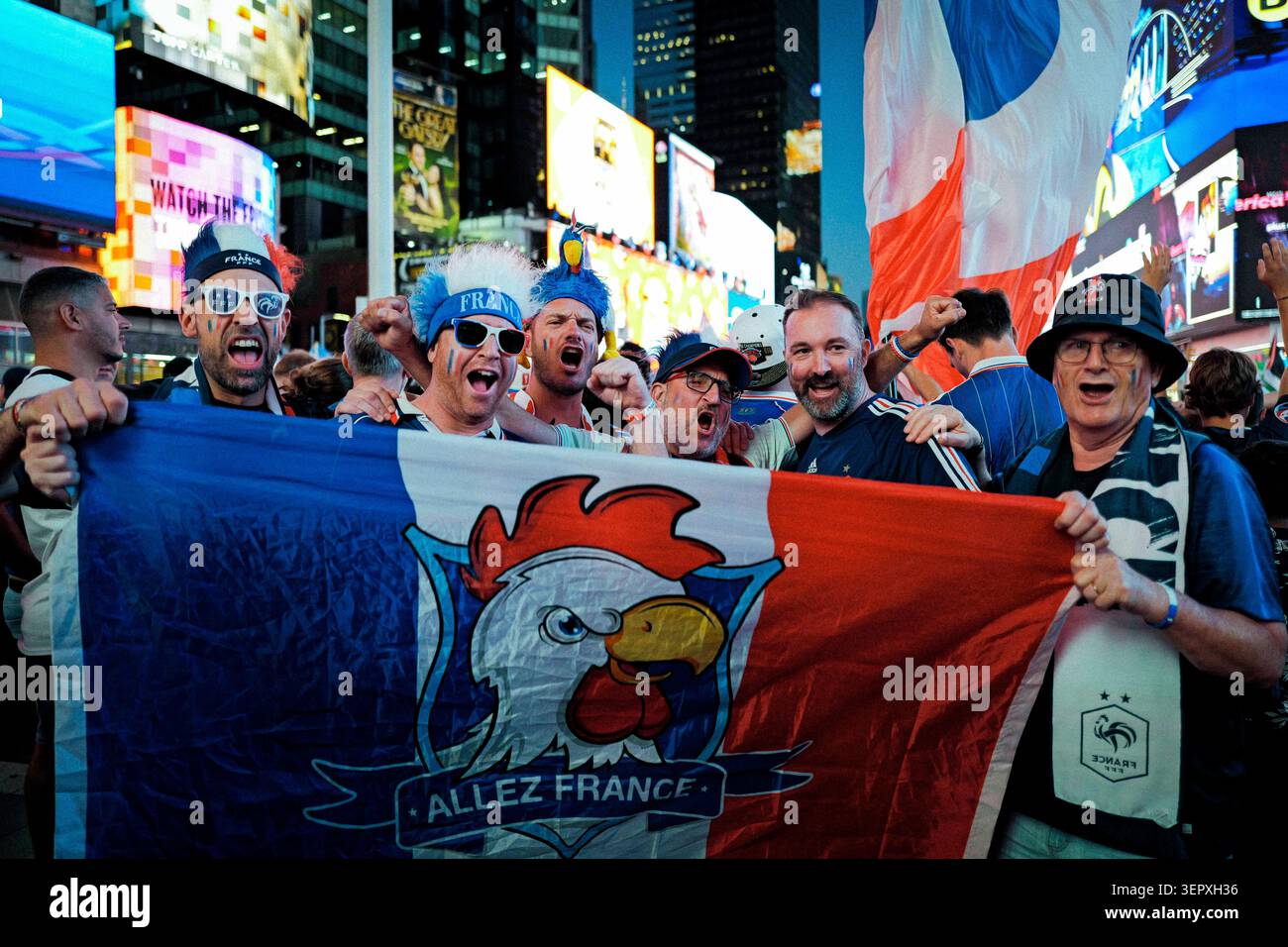 French fans are pictured while attending a fans meeting event ahead of ...