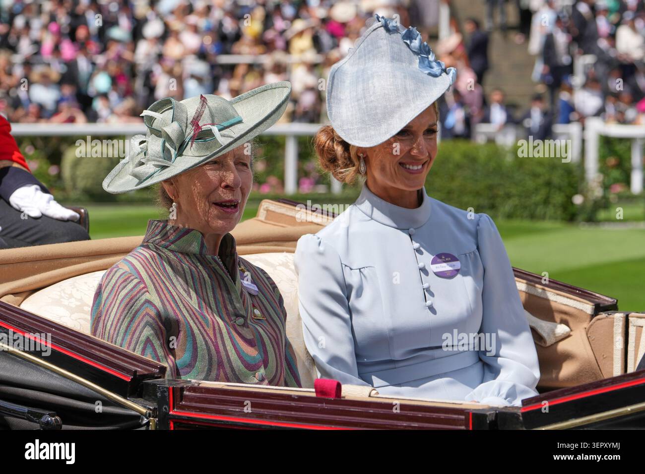 Britain's Princess Anne and Harriet Phillips arrive in a carriage on ...