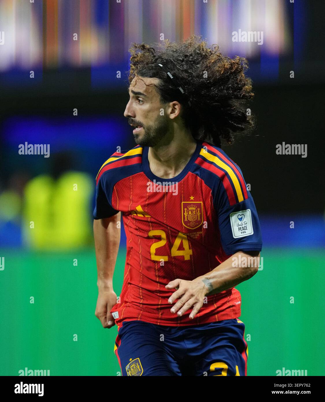 Marc Cucurella (Spain) looks on during Spain and Cape Verde, Group H ...