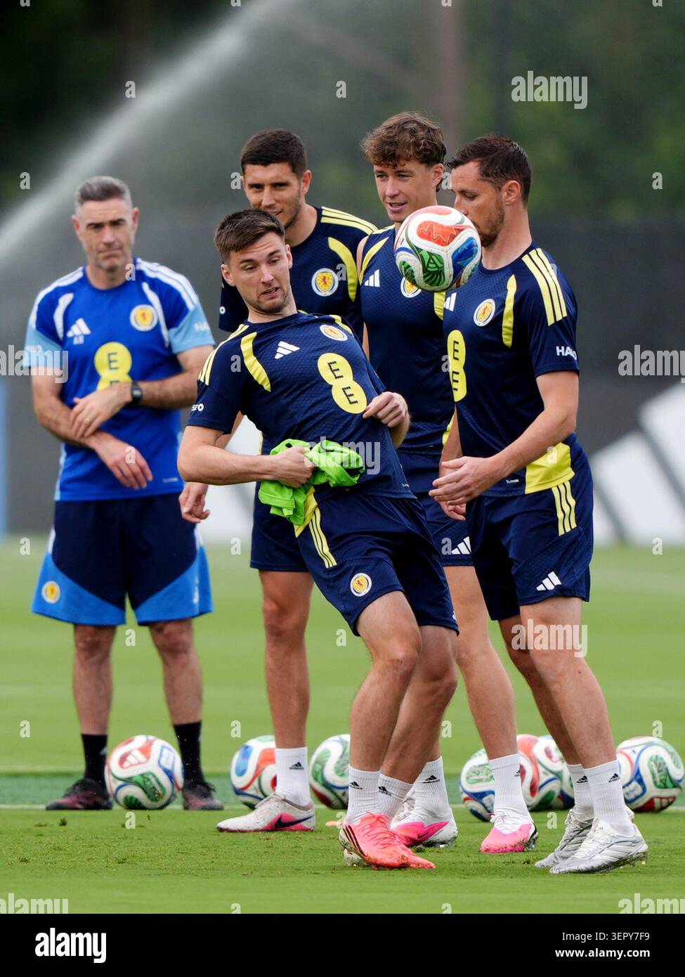 Scotland's Kieran Tierney during a training session at the Atrium ...