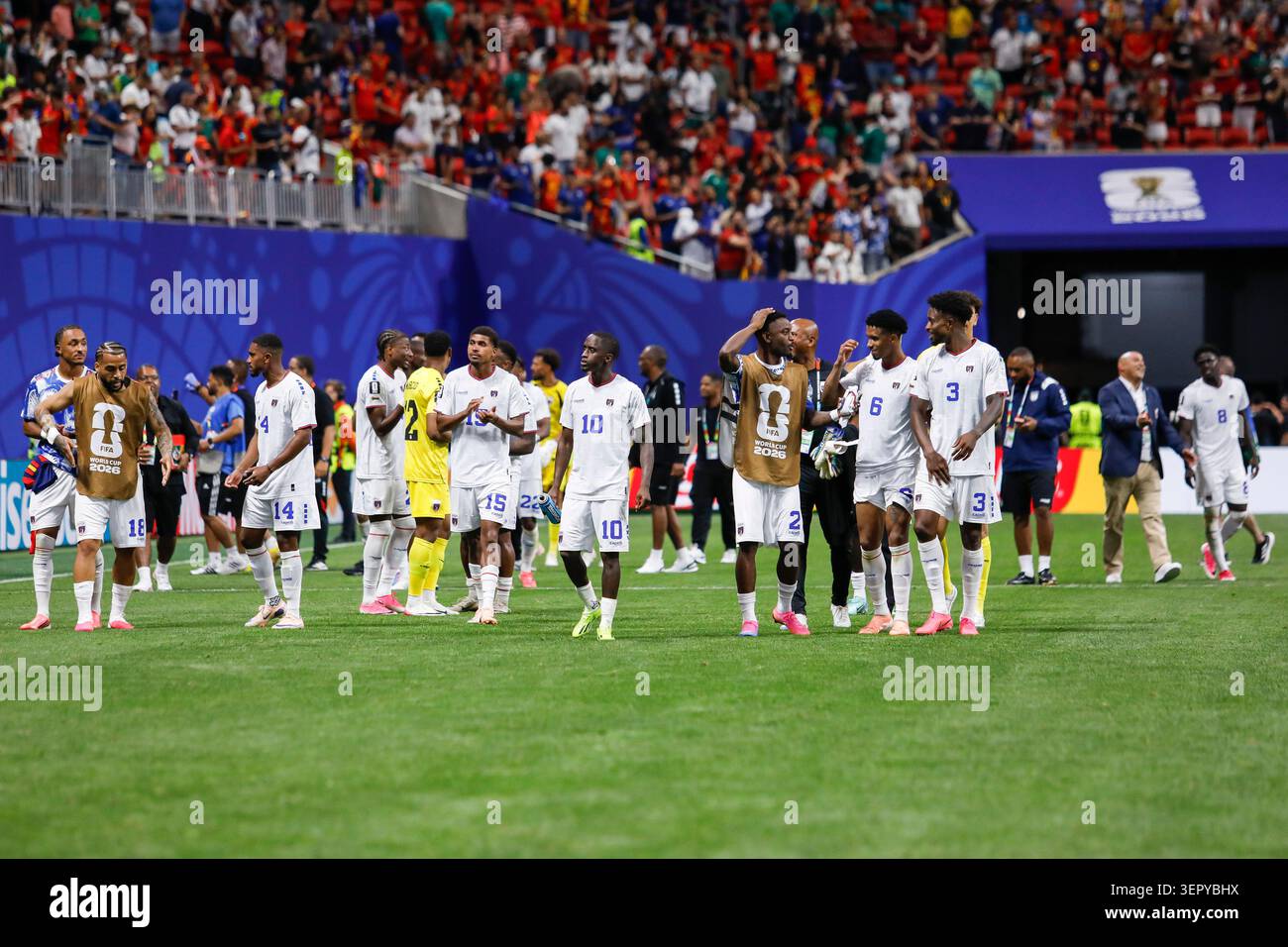 Cape Verde making a lap around the stadium after the FIFA World Cup ...