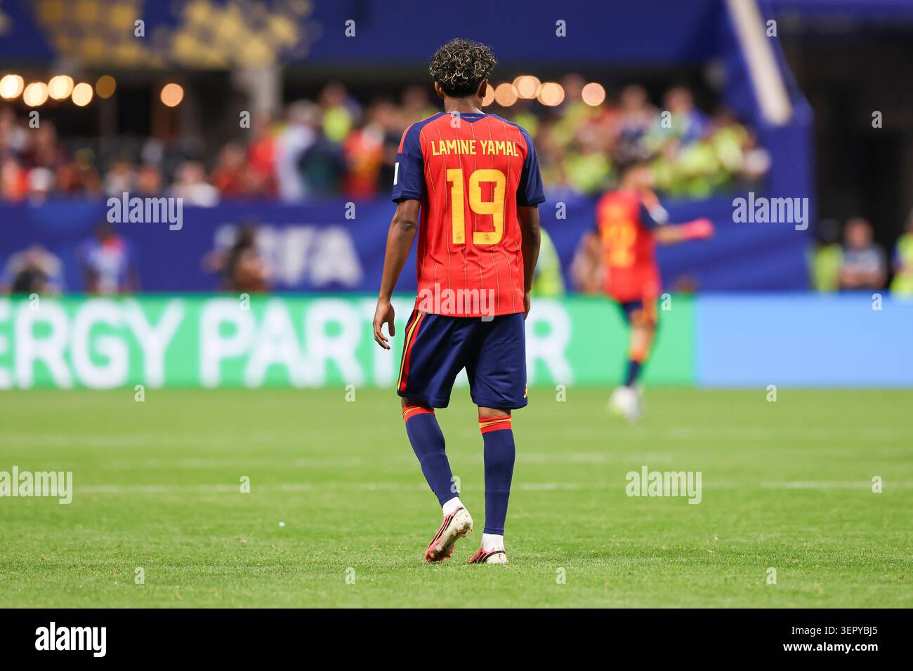 Spain forward Lamine Yamal (19) during the FIFA World Cup 2026 match ...