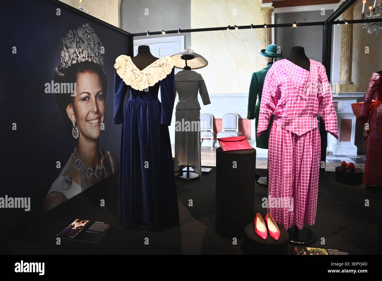 STOCKHOLM, SWEDEN 20260616Dress stands at the opening of the exhibition ...