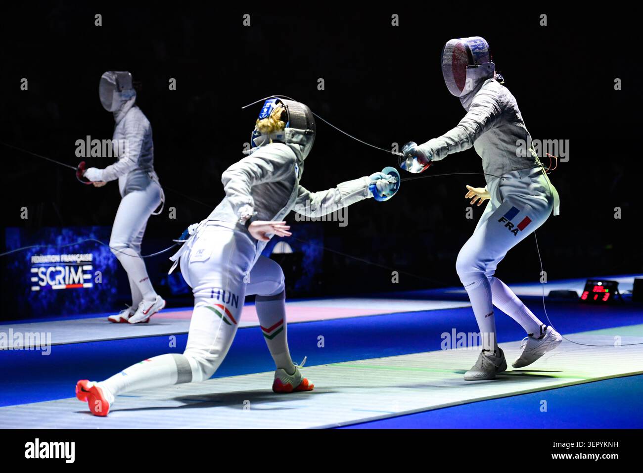 Toscane TORI of France against Sugar Katina BATTAI of Hungary during ...