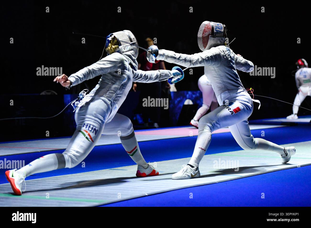 Toscane TORI of France against Sugar Katina BATTAI of Hungary during ...