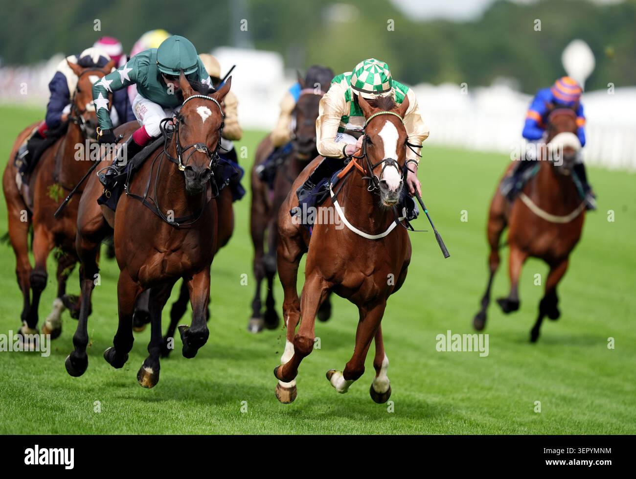 Daiquiri Bay ridden by Rossa Ryan (centre) on their way to winning the ...