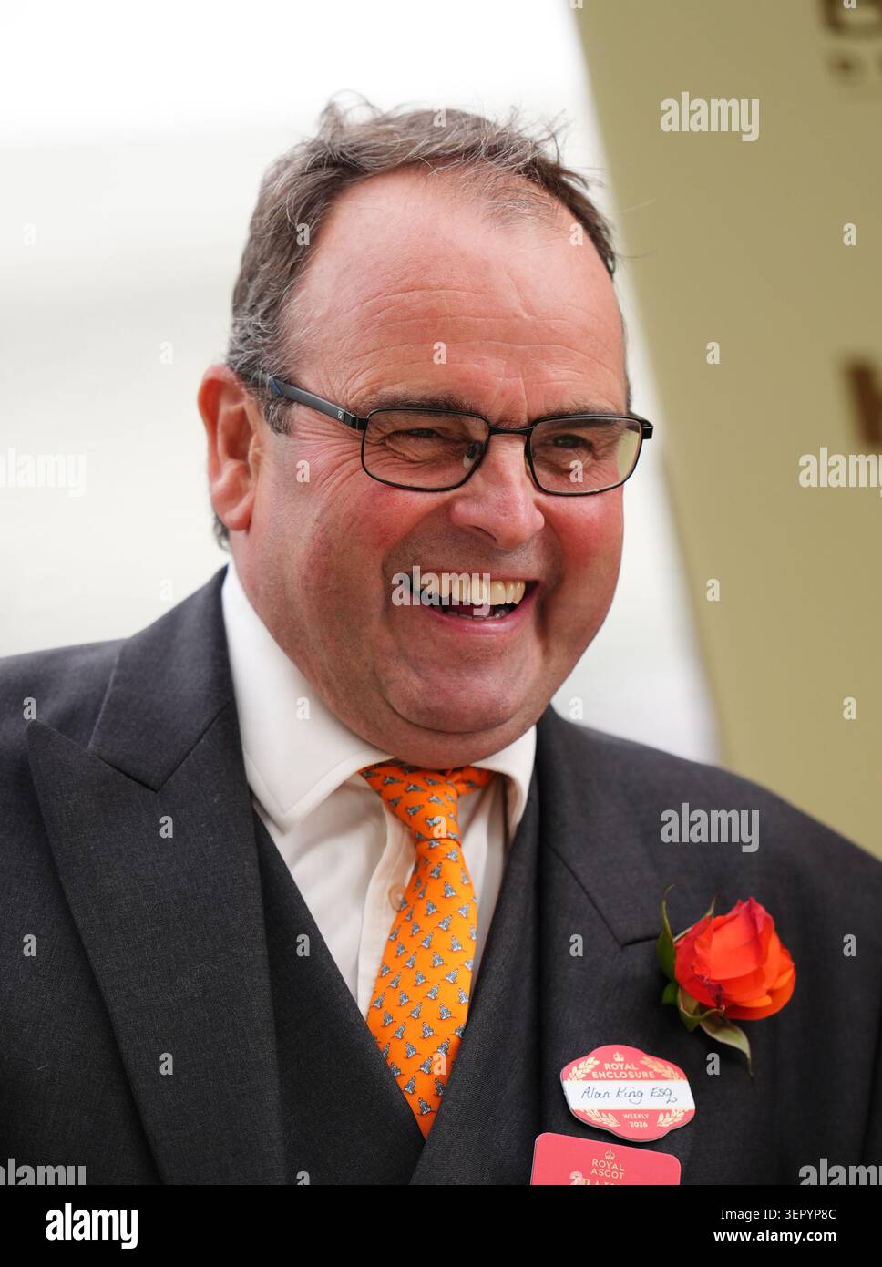 Winning trainer Alan King after Daiquiri Bay won the Copper Horse ...