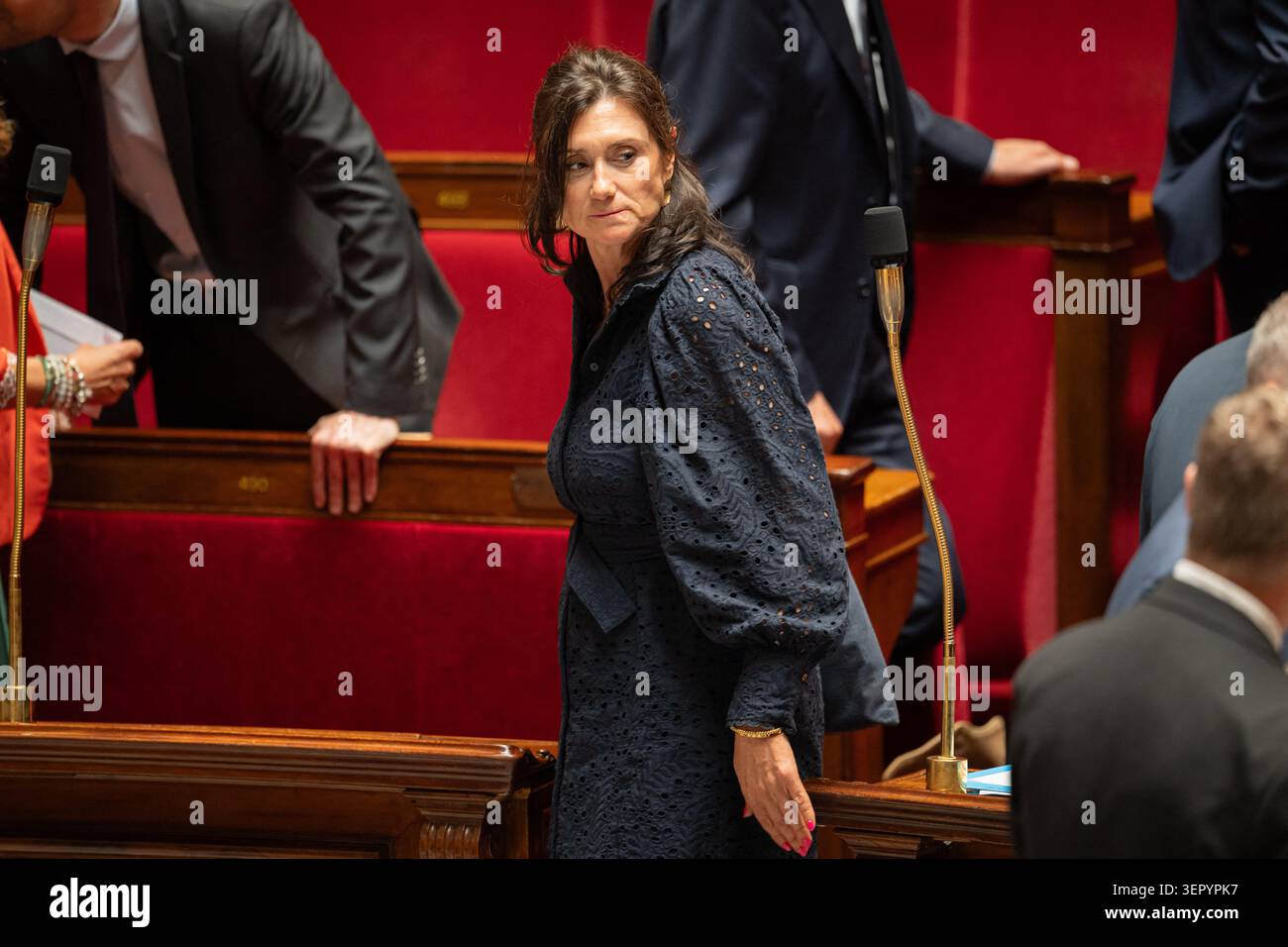 Sandrine Josso pictured during a session of questions to the government ...