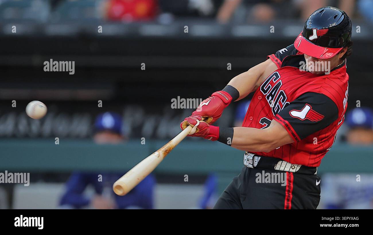 Chicago White Sox's Andrew Benintendi this a home run during the first ...