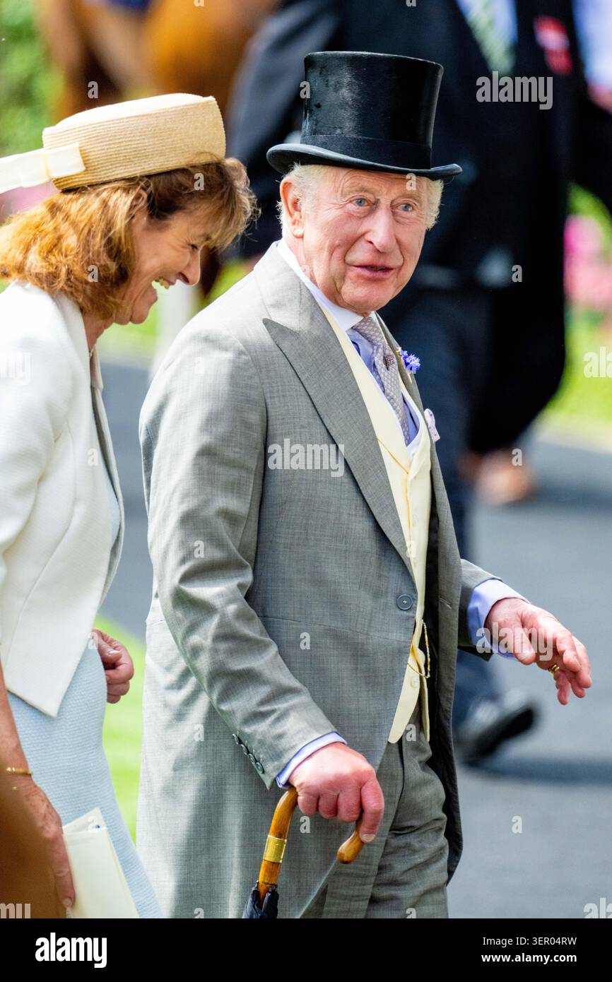 King Charles attending the first day of Royal Ascot 2026 at the Ascot ...