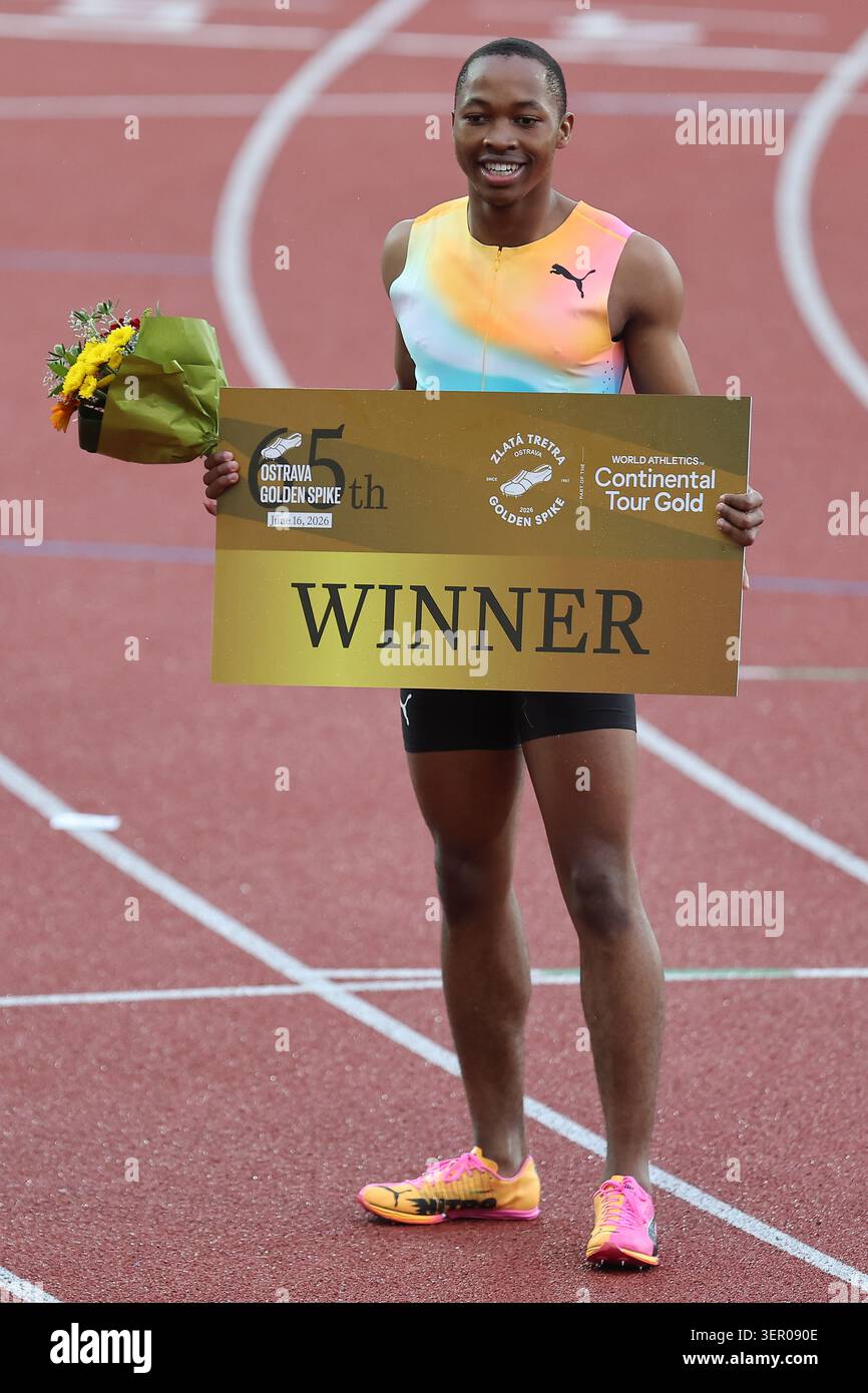 Sprinter Bayanda Walaza of South Africa wins 100m during the Golden ...